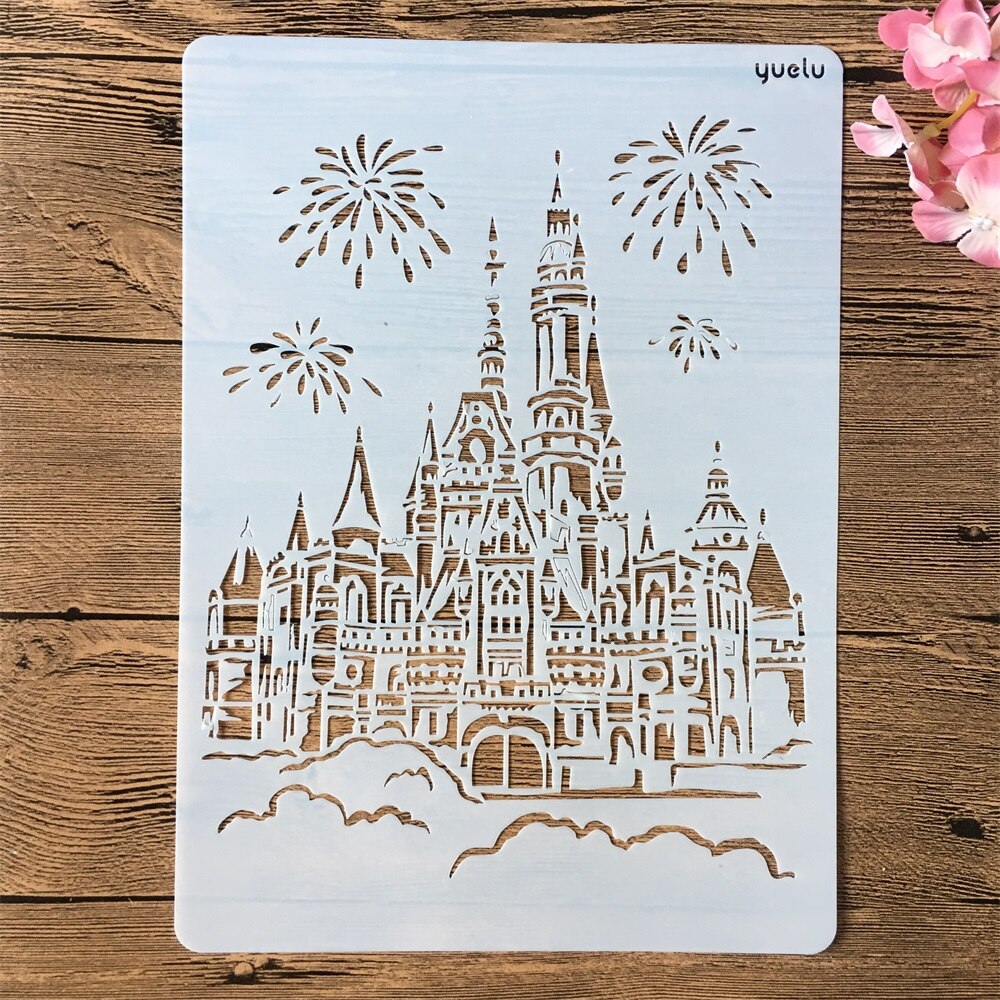 A4 29cm Palace Castle Building DIY Layering Stenci... – Grandado