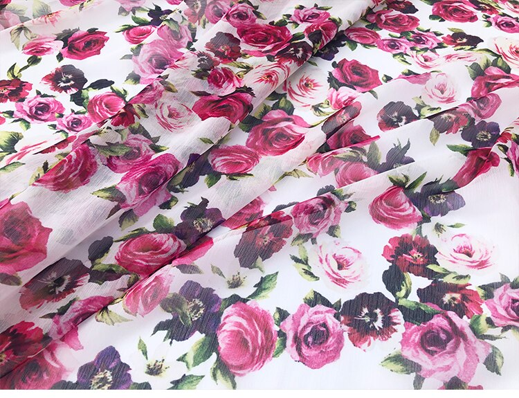 100X145cm Romantic Roses Printed Thin Transparent ... – Grandado
