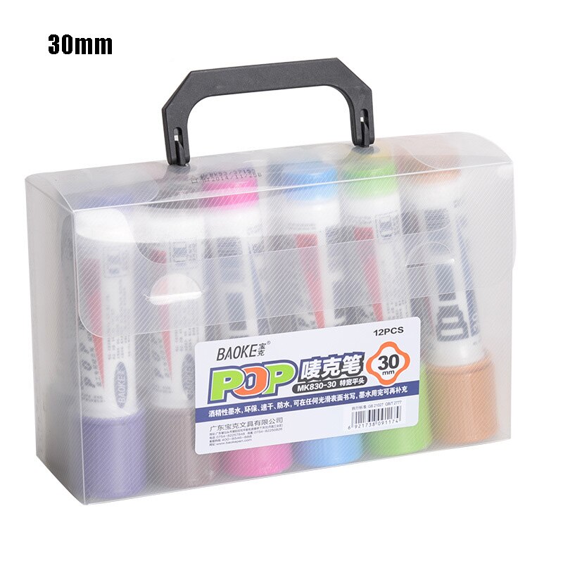 12 Kleuren Poster Pen Set Art Reclame Pennen Kleur... – Grandado