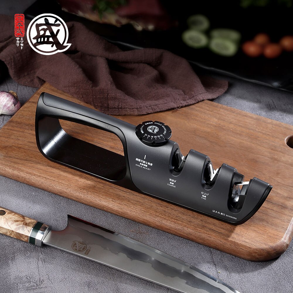 MITSUMOTO SAKARI 3 in 1 Adjustable Knife Sharpener... – Vicedeal
