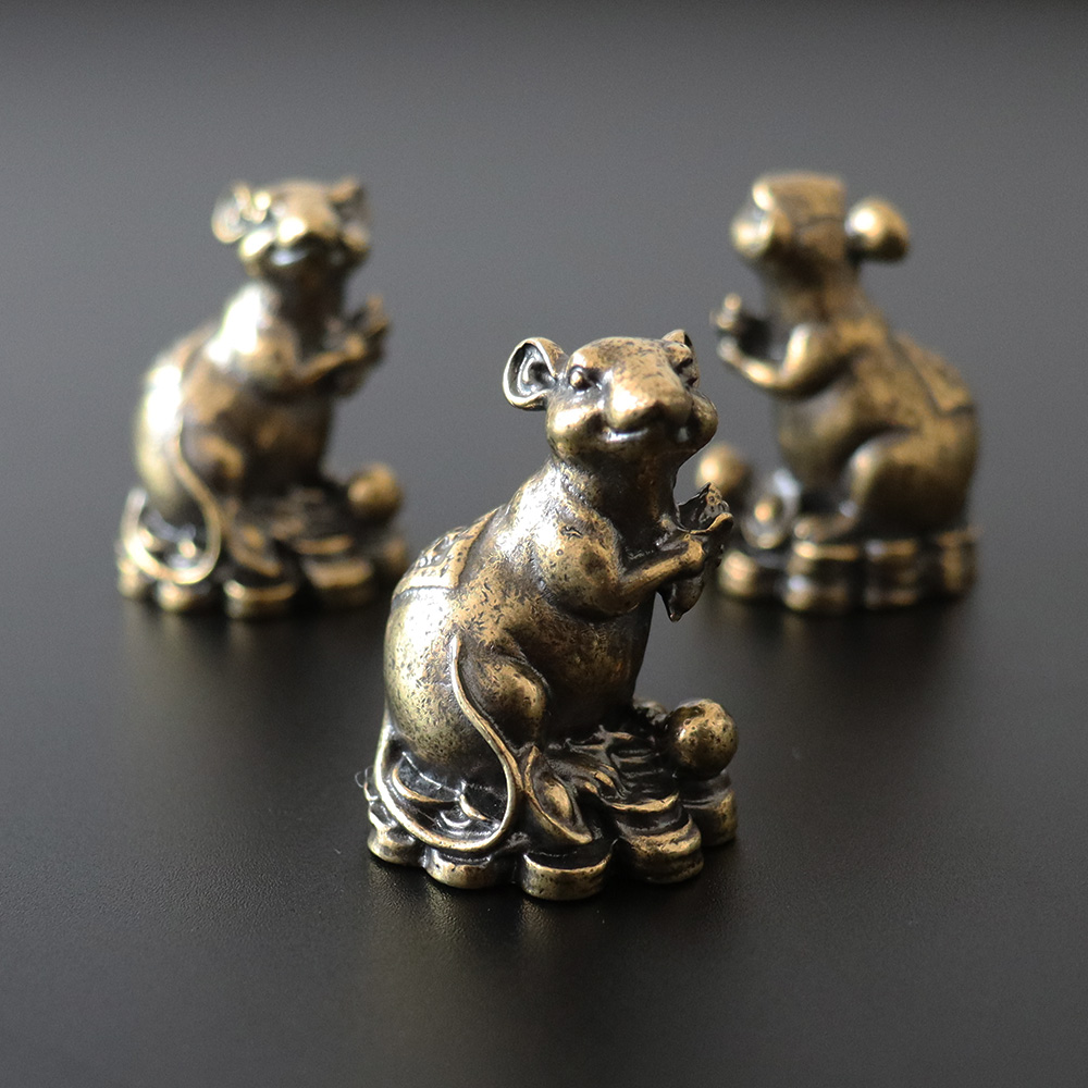 Antique Bronze Chinese Year Rat Statue Miniatures ... – Grandado