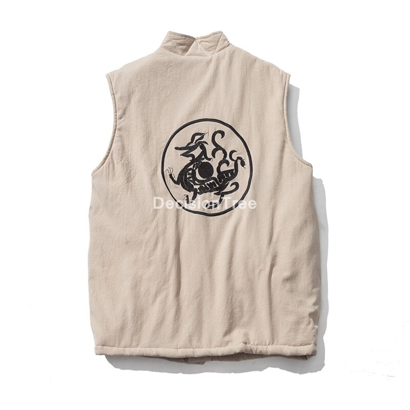 chinese traditional linen vest loose gown clothing... – Grandado