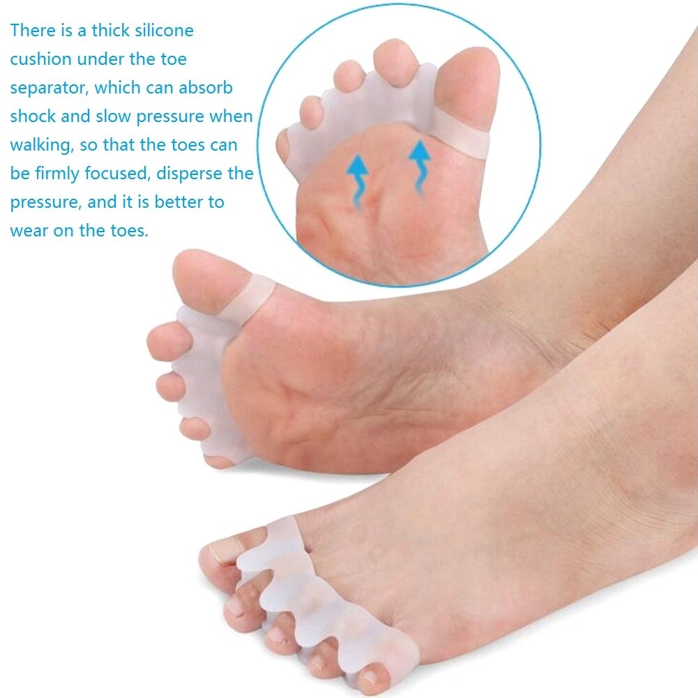 2 Pcs Silicone Thumb Valgus Correction Five-toe Se... – Grandado
