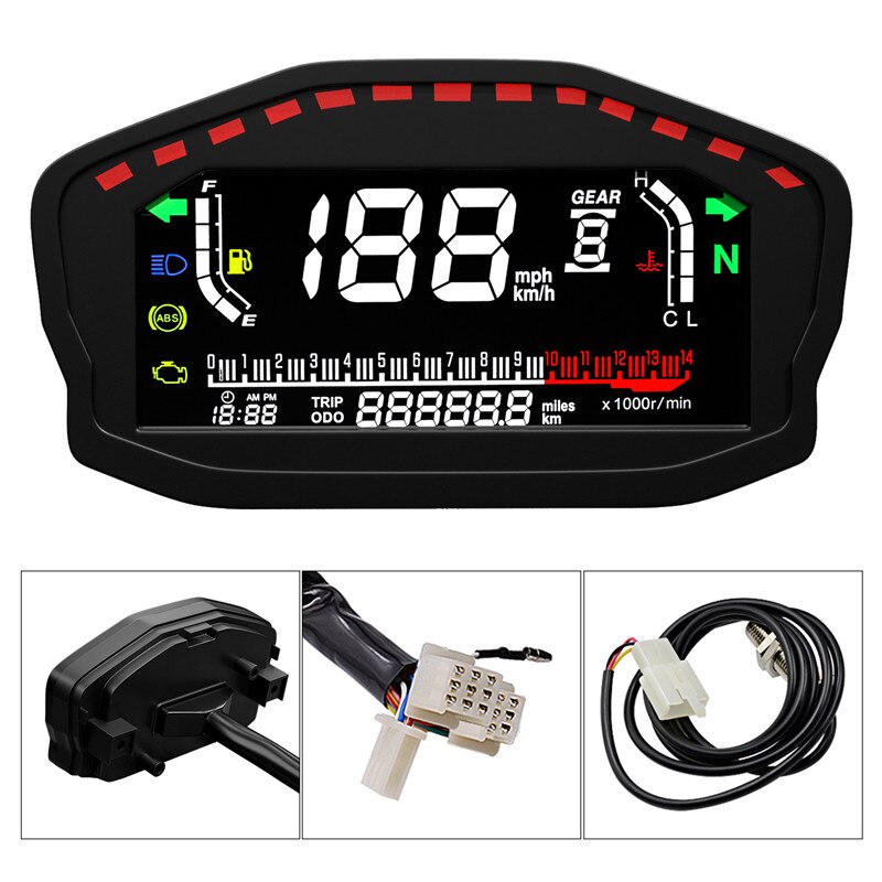Motorfiets Digitale Lcd Snelheidsmeter Meters Kilo... – Grandado