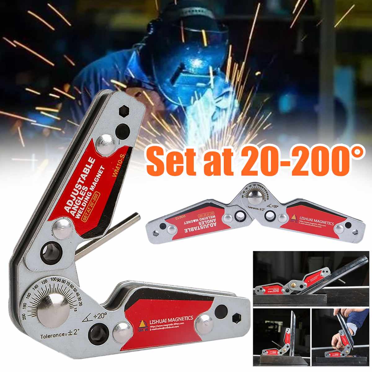 2 Size Adjustable Angles 20-200 degree Magnet Magn... – Grandado