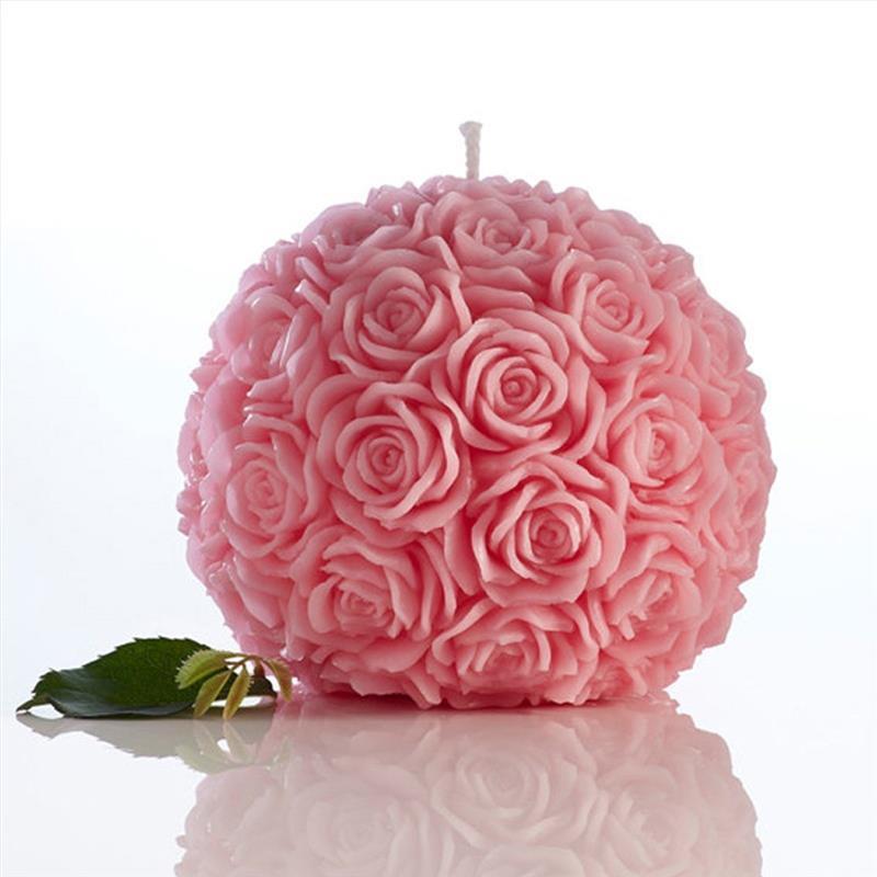 Special Romantic Flower Candle Rose Ball Shaped Ca... – Grandado