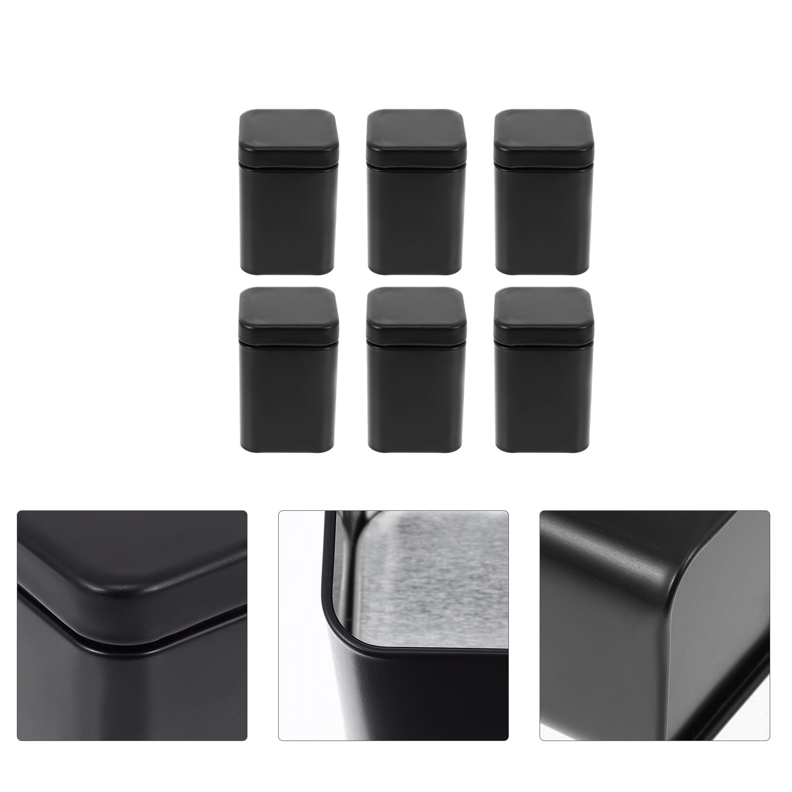 6pcs Tinplate Tea Cans Ceramic Cans Tea Canisters ... – Vicedeal