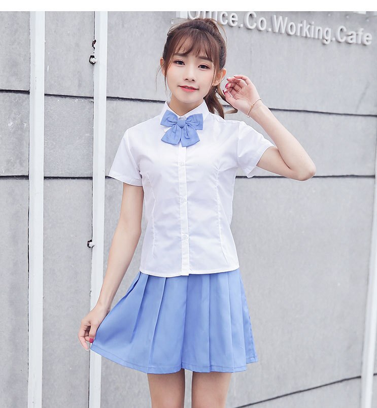 Girls Summer School Uniform Students Short Sleeve ... – Grandado