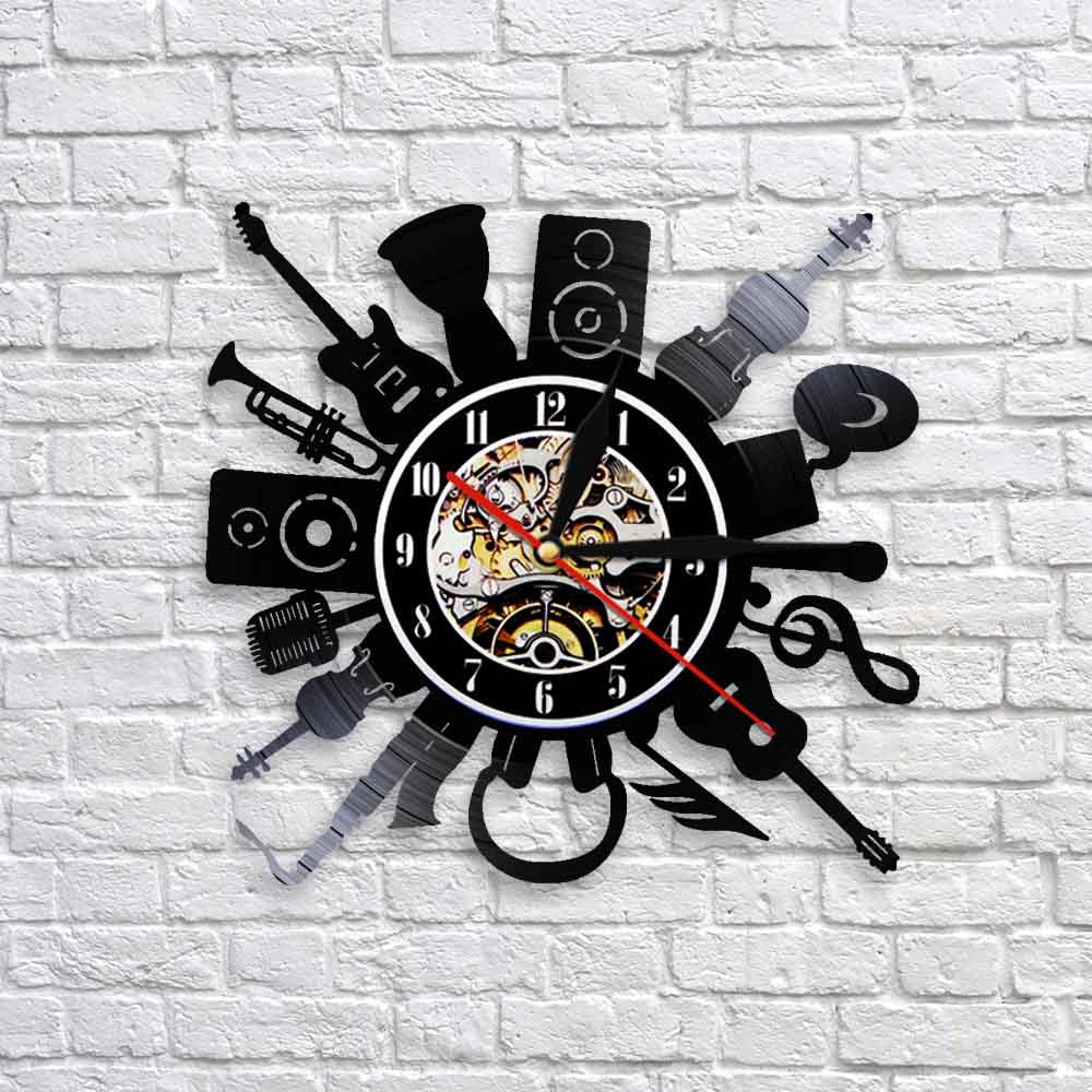 Music Band Silhouette Musical Instruments Wall Dec... – Grandado