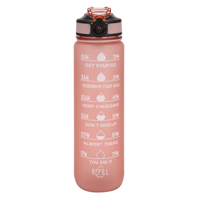 1000ML Tritan Fitness Sports Water Bottle with Tim... – Grandado