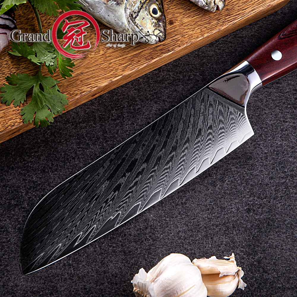 Santoku Knife 6.9" Japanese Kitchen Knife vg10 Jap... – Grandado