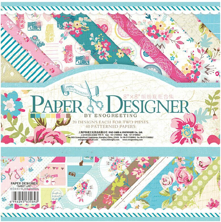 ENO Greeting 8inch PAPER Flowers Scrapbooking Pape... – Grandado