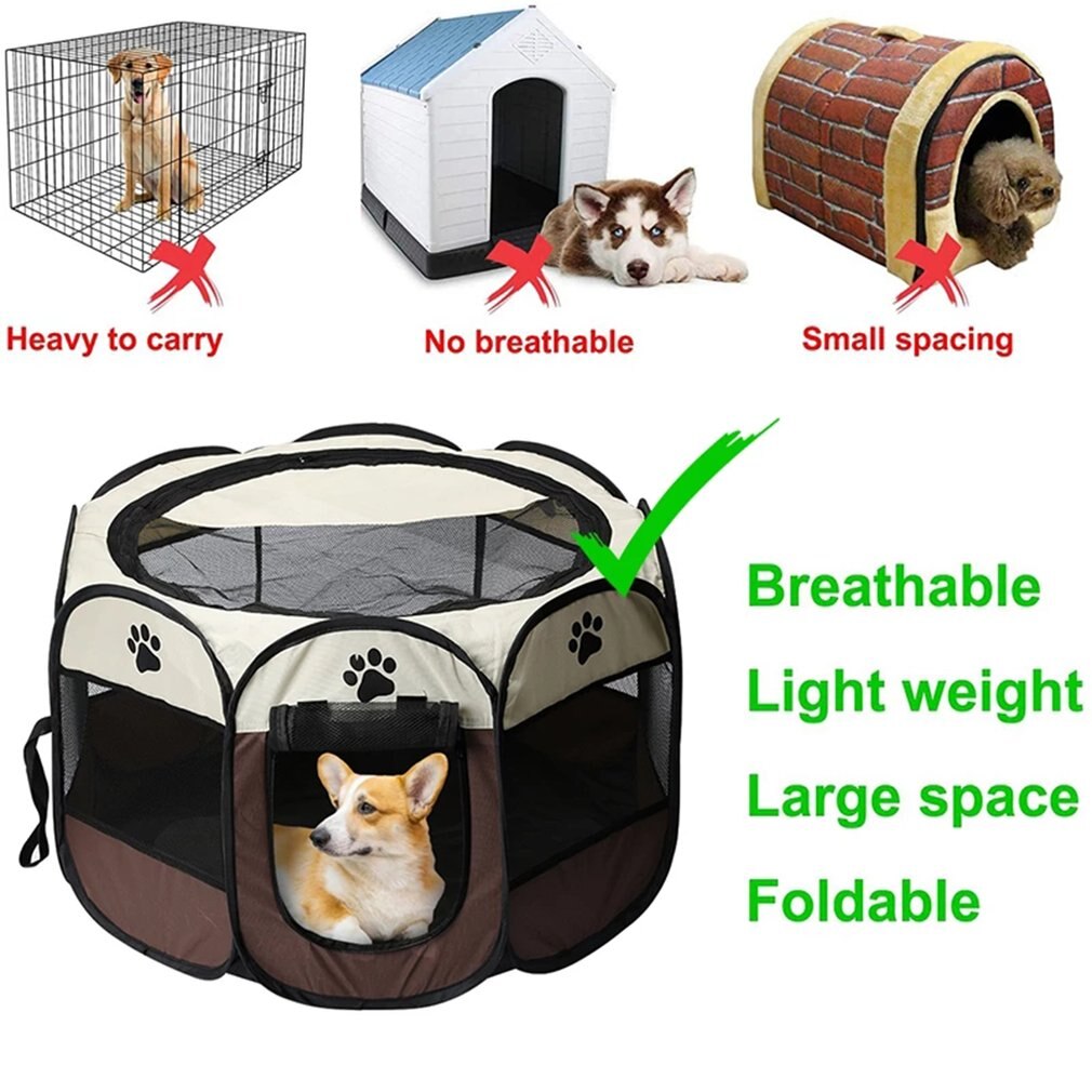 Portable Pet Cage Folding Pet Tent Outdoor Dog Hou... – Vicedeal