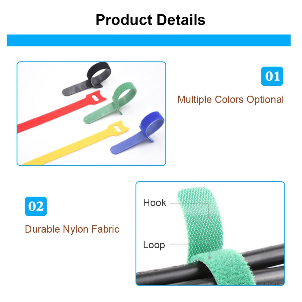 10Pcs Reusable Cable Cable Organizer Nylon Cable T... – Vicedeal