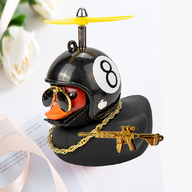Motor Accessories Yellow Duck with Helmet for Bike... – Grandado