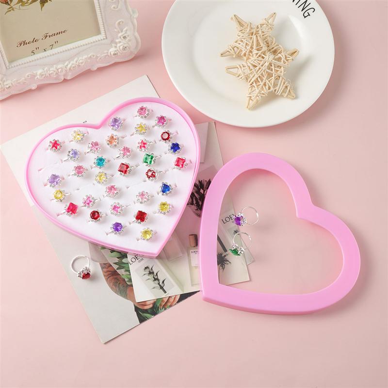 36pcs Children's Toys Rings Jewelry Box Jewelr... – Grandado