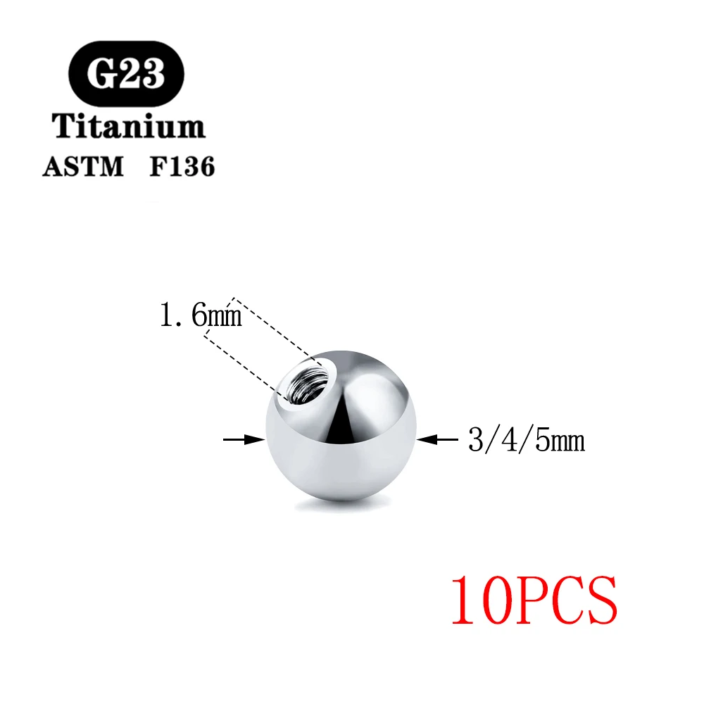 10 stk. g23 titanium 14g 16g udvendig gevind indv... – Grandado