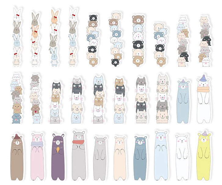 Funny animal diy paper bookmark(1pack=30pieces) – Grandado