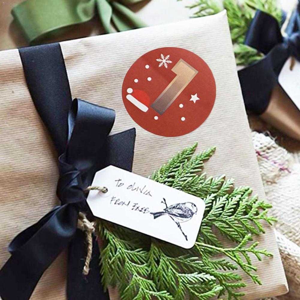 Christmas Number Stickers Diy Scrapbooking Round C... – Vicedeal