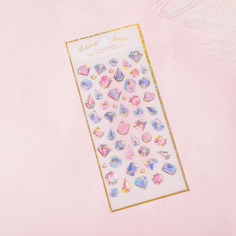 1 Vel Roze Diamant Gem Crystal 3D Decoratieve Stic... – Grandado