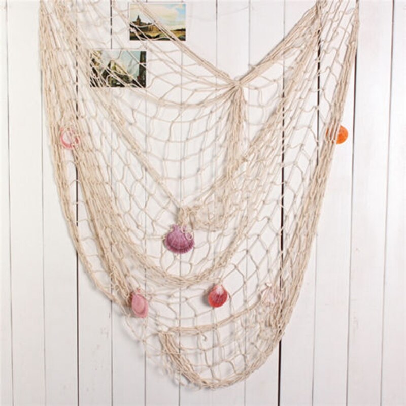 Fishing Net Sea Shell Starfish Hanging Home Wall D... – Grandado