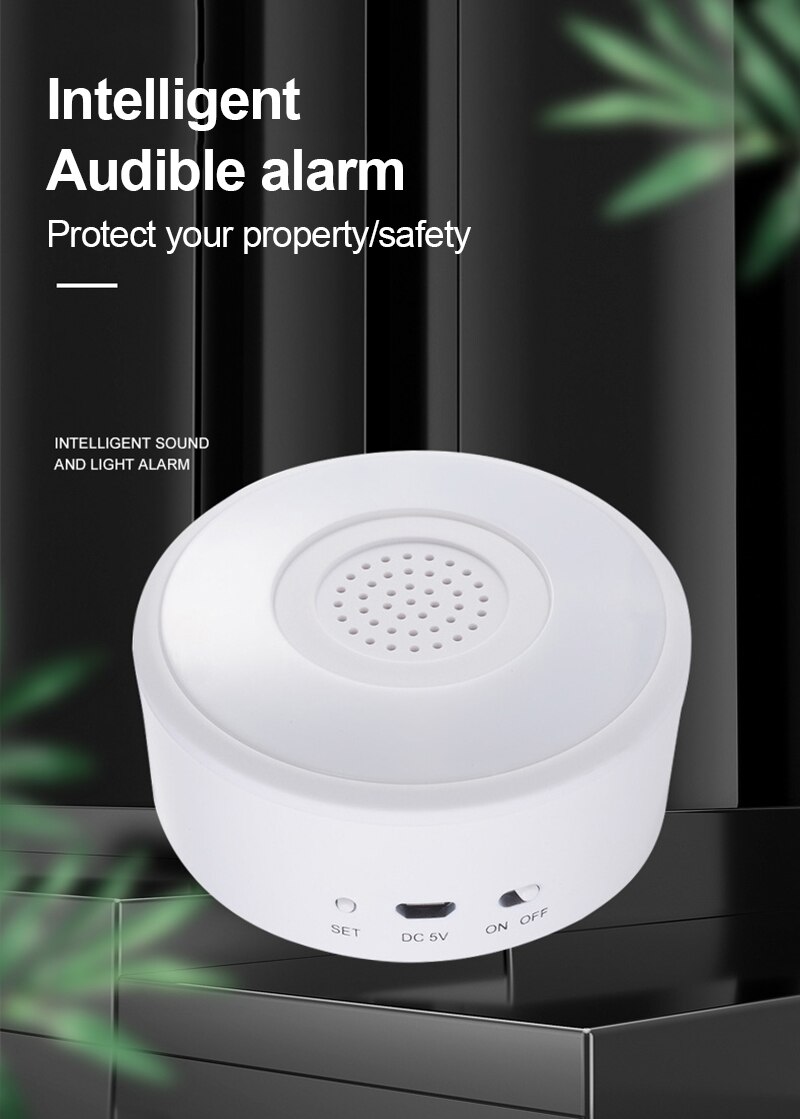Sound And Light Alarm Smart Home Graffiti Wifi/zig... – Vicedeal