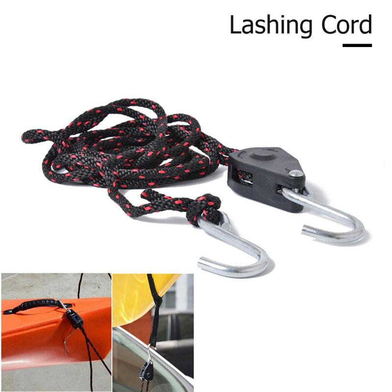 8ft Nylon Lashing Cord Safety Rope w/ Hooks for Ca... – Vicedeal