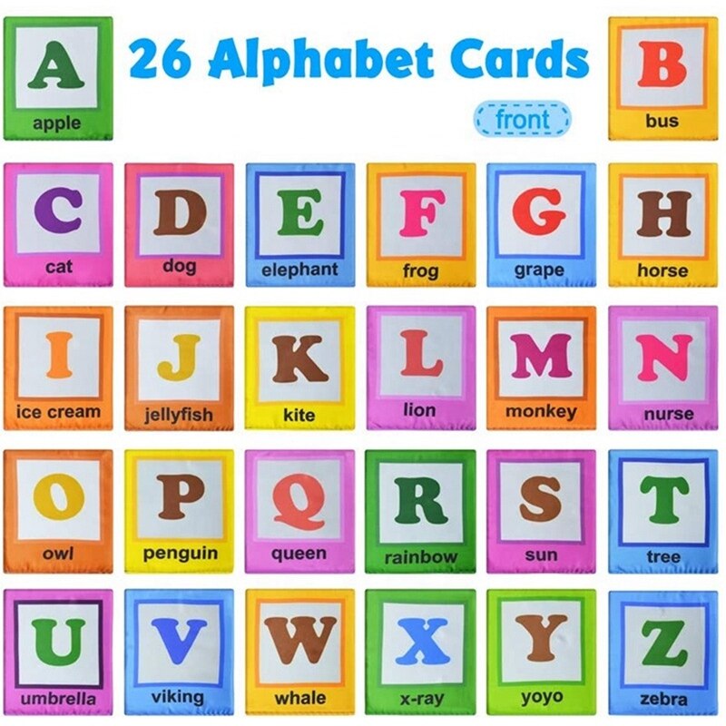 26Pcs Soft Alphabet Cards with Cloth Bag for Kids ... – Vicedeal