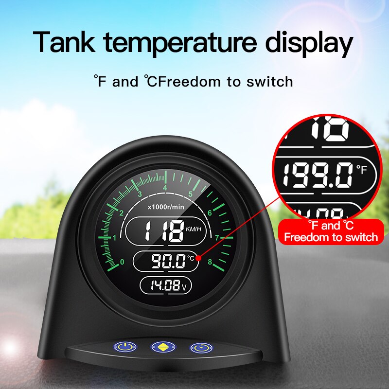 Boordcomputer Auto Hud Snelheid Display Smart OBD2... – Vicedeal