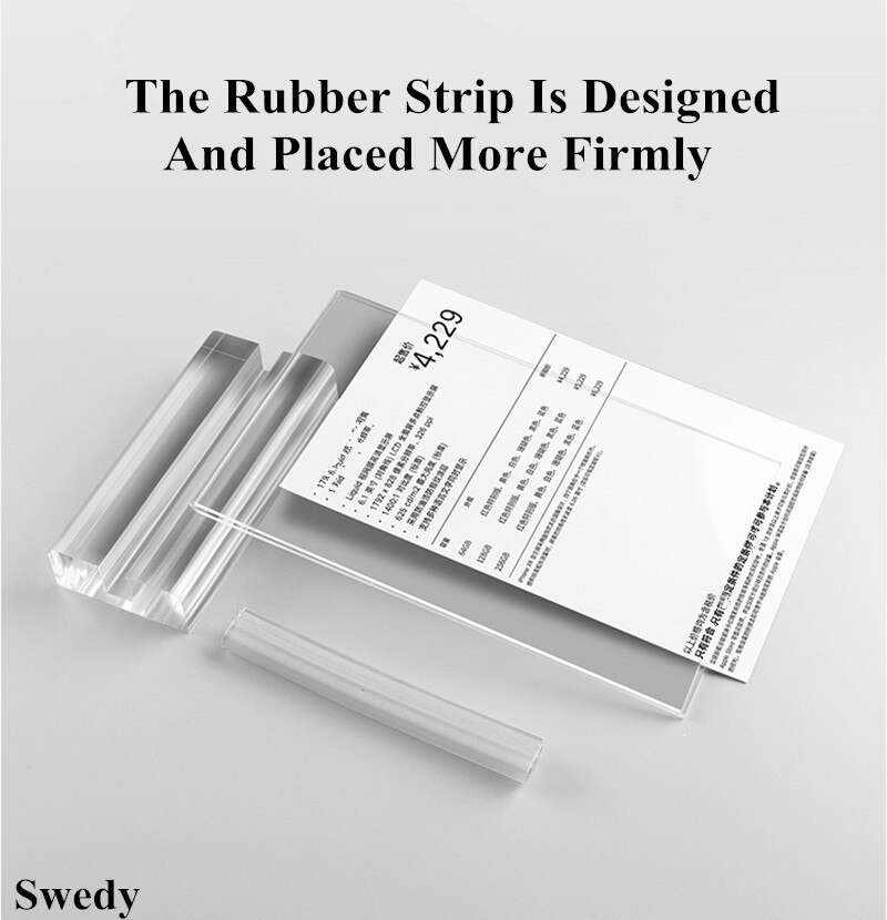 A6 T / L Shaped Transparent Acrylic Table Top Menu... – Grandado