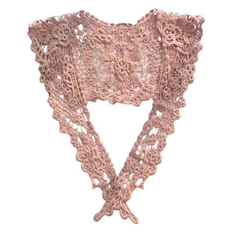 Women Embroidery Floral Lace Triangle Neck Scarf S... – Grandado