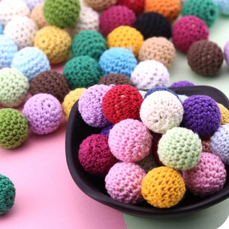20mm DIY Hand Crochet Yarn Ball Crochet Bead Ball ... – Vicedeal