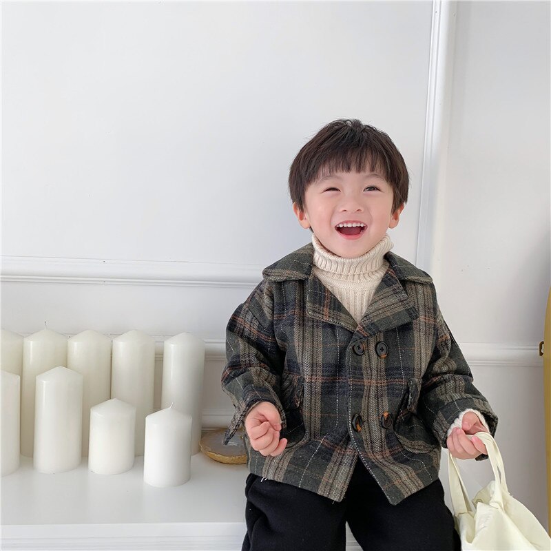 Korean Boy Wool Kacket Winter Thicken Double-breas... – Vicedeal