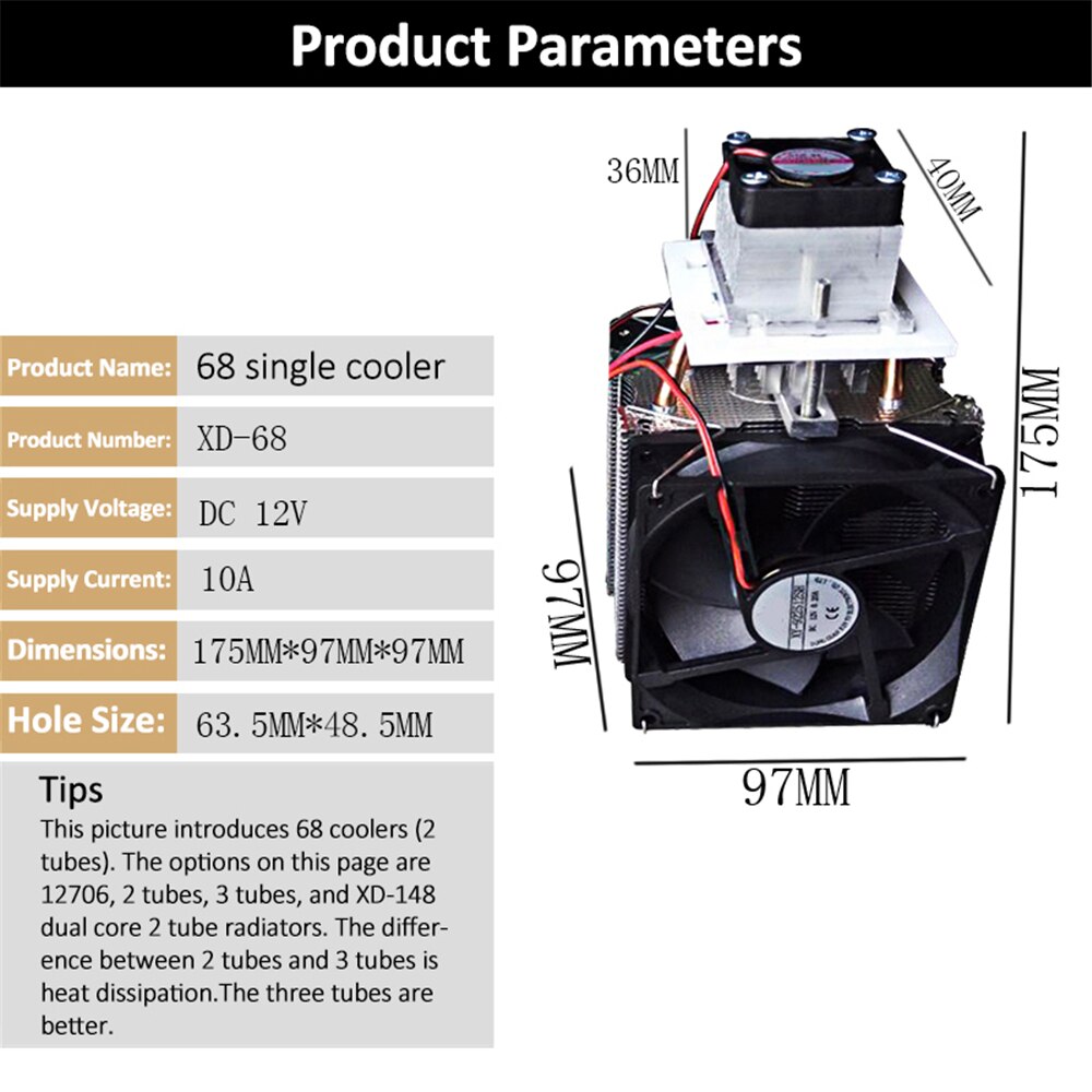 Dc 12V 10A 72W Thermo-elektrische Peltier Koeling ... – Vicedeal