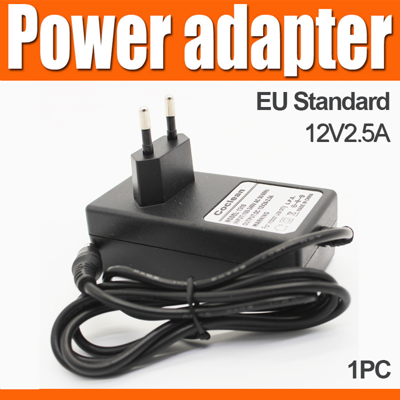 Dc 12v 2.5a strømadapter eu standard plugg strømfo... – Vicedeal