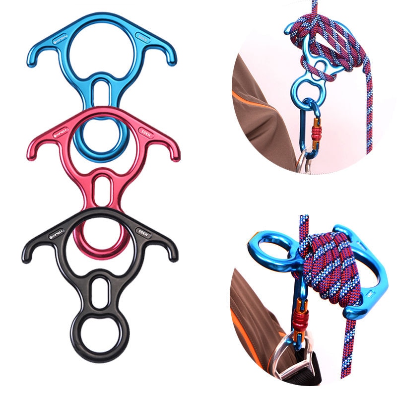 50KN Aluminum Magnesium Alloy Figure 8 Descender F... – Vicedeal