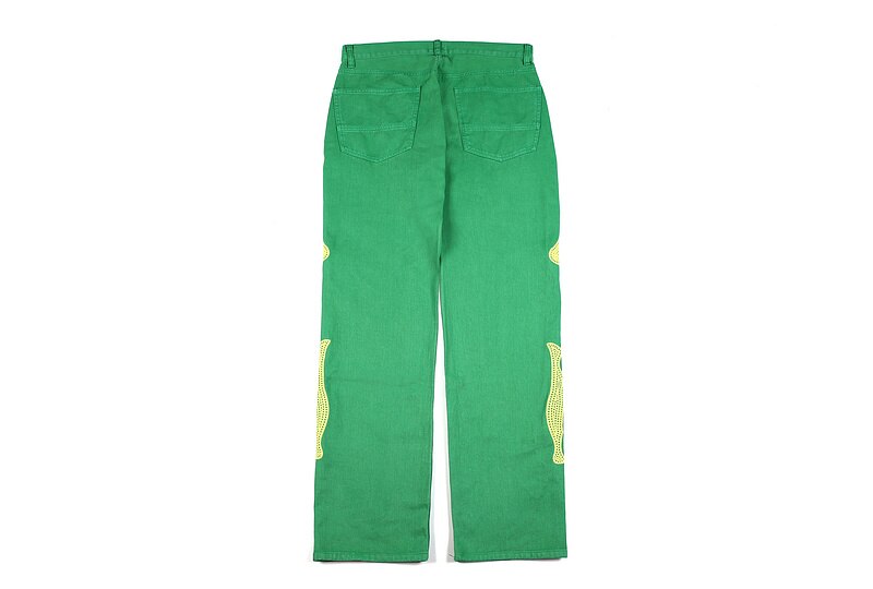 Kapital Solid Color Bones Embroidery Jeans Men Wom... – Grandado