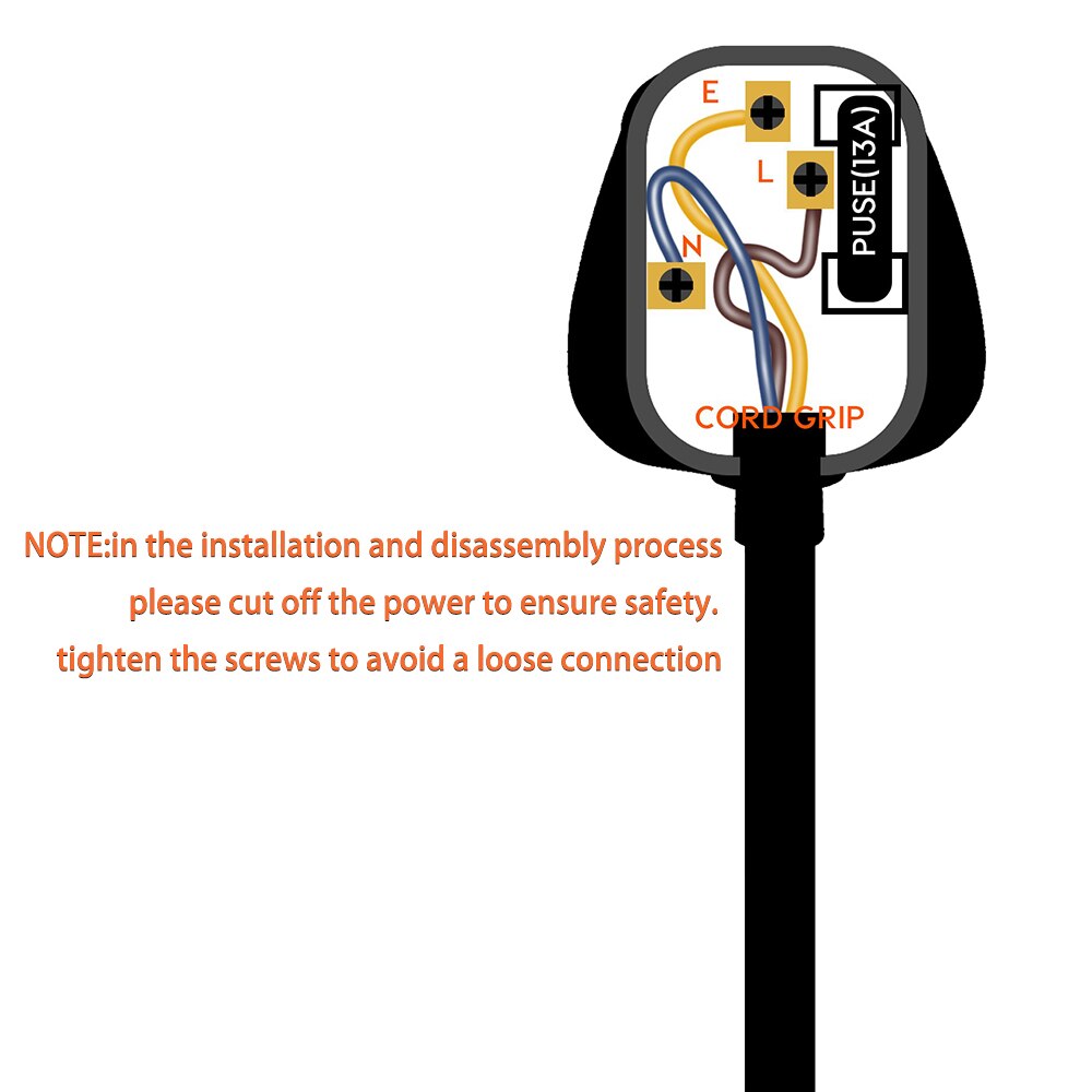Rdxone UK 3 Pin 13A Plugs Grounded 250V British ma... – Vicedeal