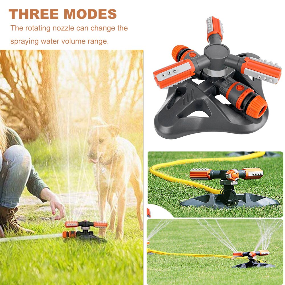 360° Rotating Garden Sprinkler 3 Arms Automatic Gr... – Grandado