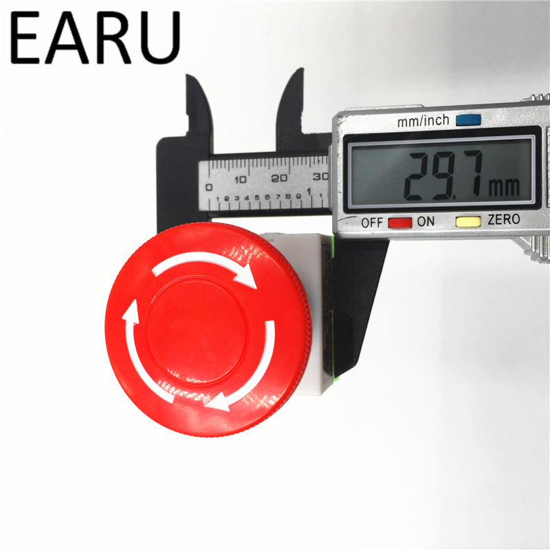 Red Mushroom Cap 1NO 1NC DPST Emergency Stop Push ... – Grandado