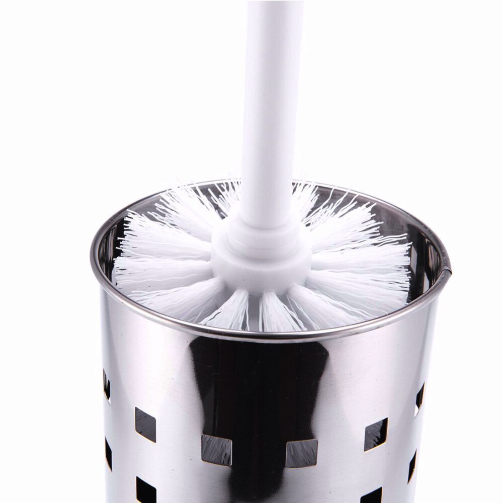Toilet Brush Handle Cleaning Holder Canister For Bathroom Stainless ...