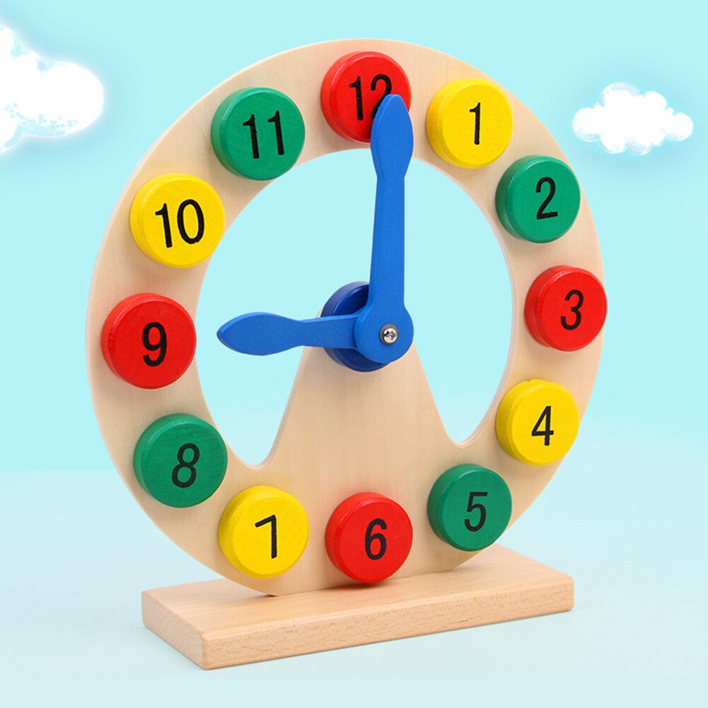 Kids Wooden Numbers Sorting Clock Circular Cogniti... – Grandado