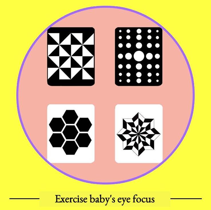 Baby Black White Flash Cards Kids Sensory Toys Hig... – Vicedeal