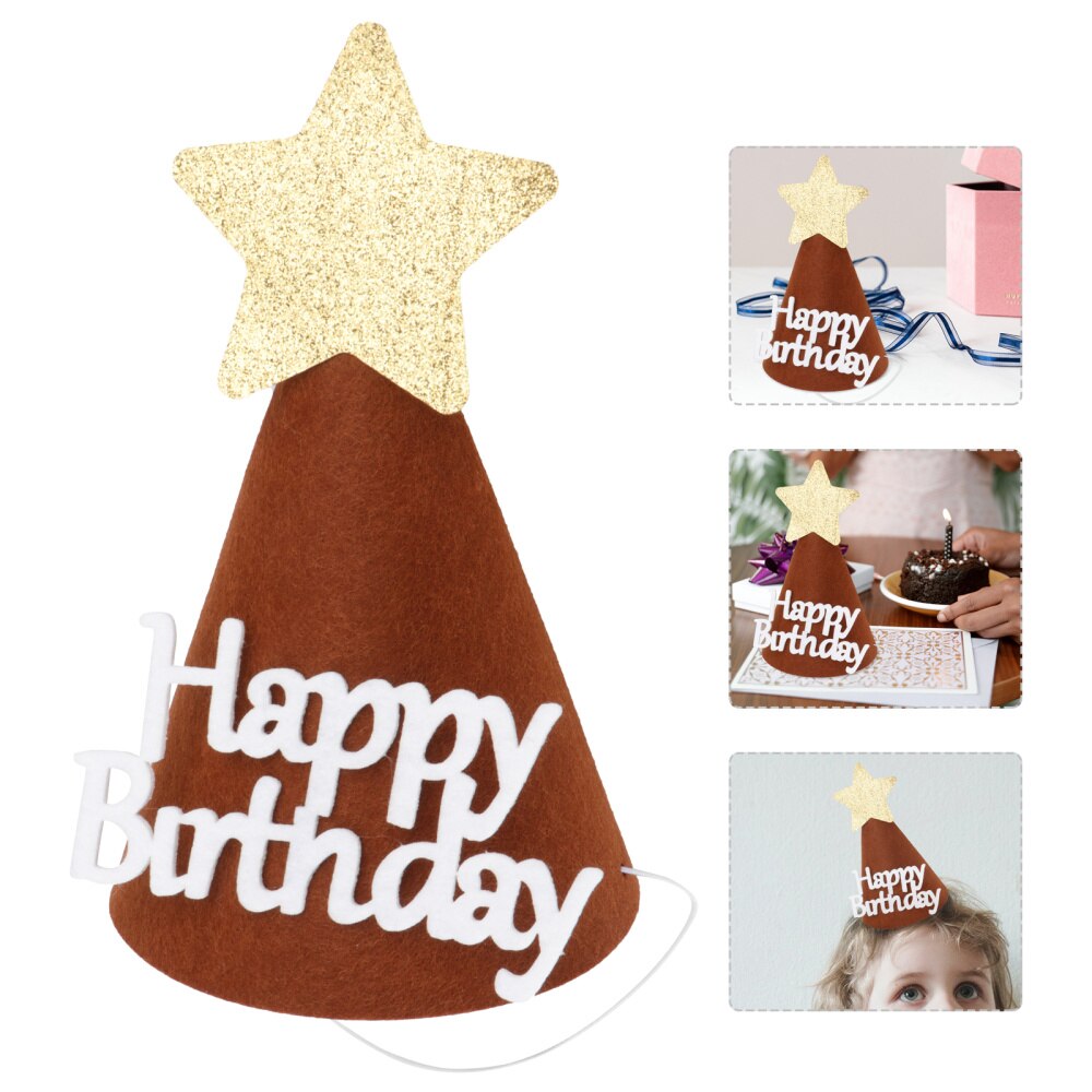 1Pc Decorative Birthday Hat Birthday Felt Hat Birt... – Grandado