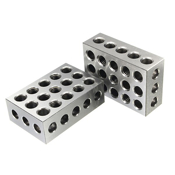 DANIU 2pcs 25x50x75mm Hardened Steel Blocks 23 Hol... – Grandado