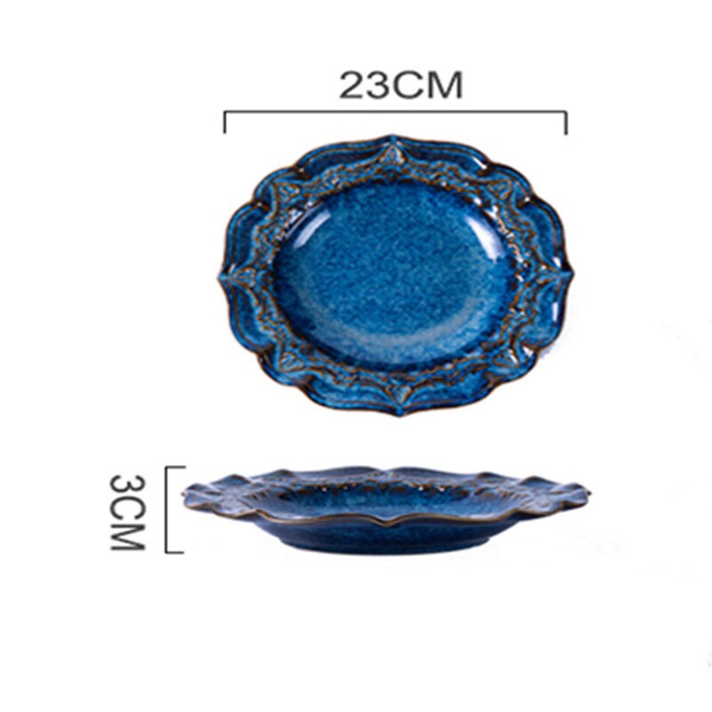 European Ceramic Plate Court Relief Decorative Fru... – Grandado