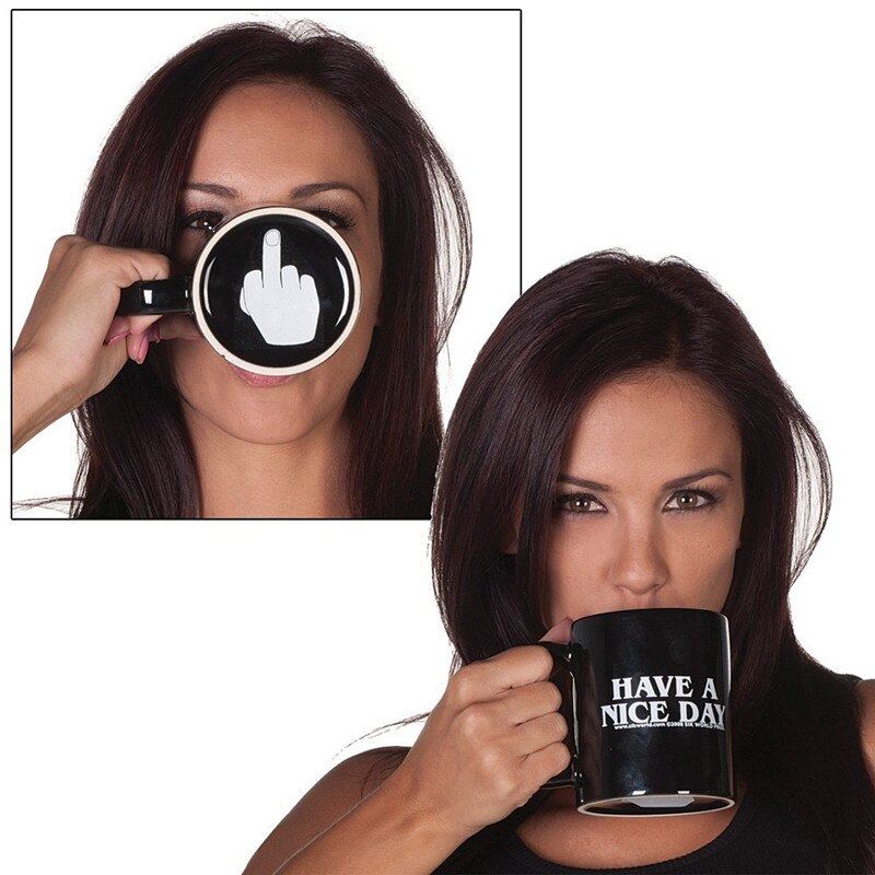 Middle finger cup personality cup coffee cup offic... – Vicedeal