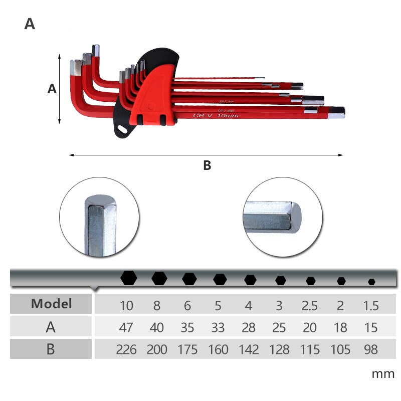 Hand Tools 9PCS Allen Key Set Hex Wrench Screwdriv... – Grandado