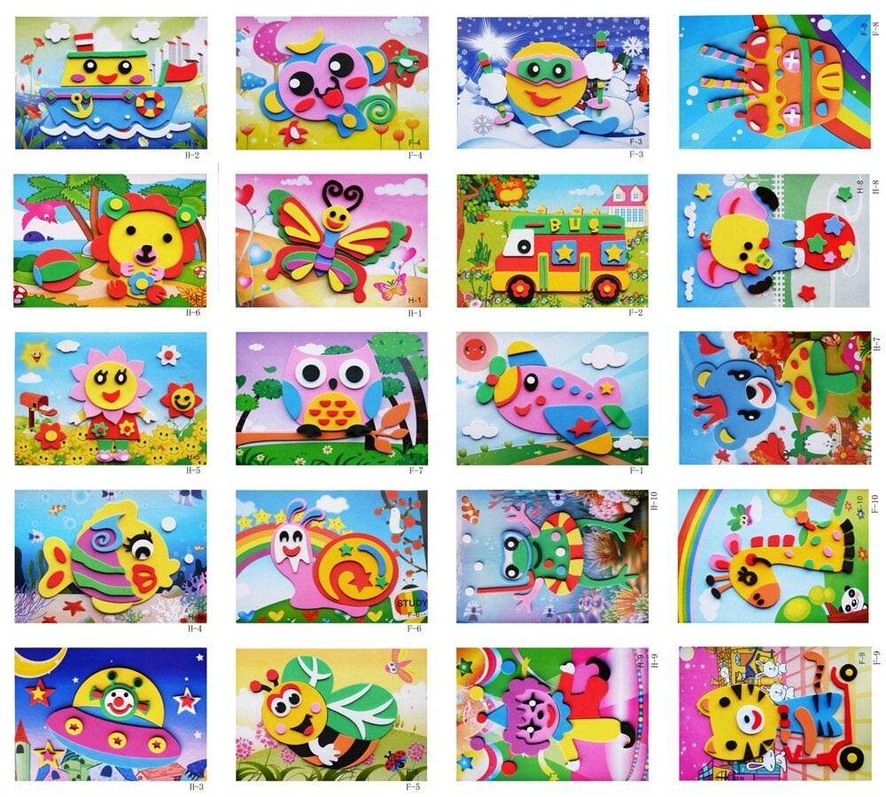 20 Designs/lot 13*17cm 3d Eva Foam Craft Sticker S... – Vicedeal