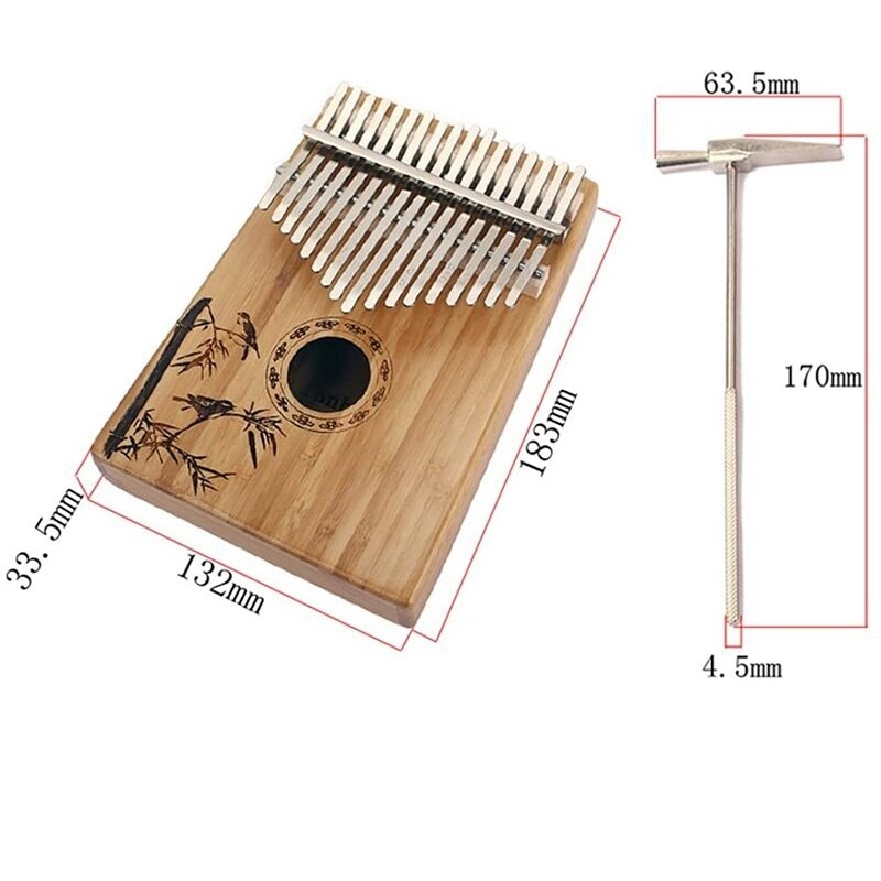 Kalimba Thumb Piano 17 Keys,Mbira Finger Piano Afr... – Grandado